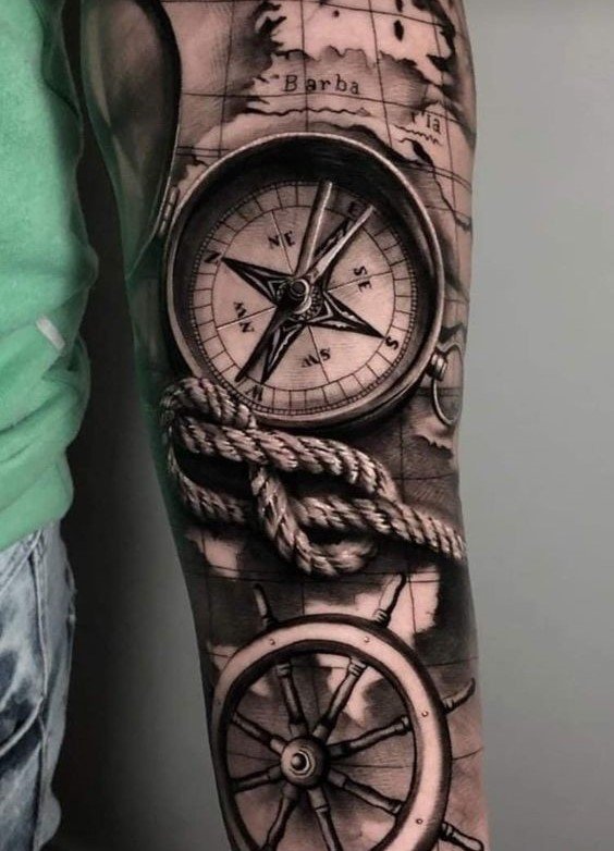 Compass Tattoos: Meaning, Design, and Best Placement Ideas - VeAn Tattoo