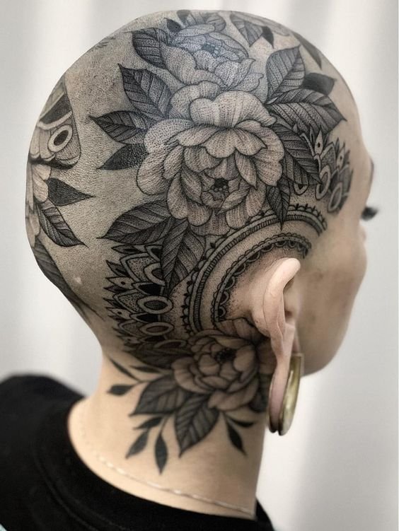 Head Tattoos: Boldness and Style | Professional Tattoo Studio in Canada ...